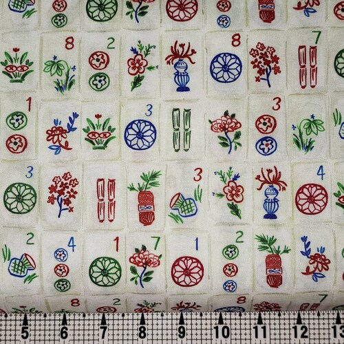 Mahj Game Blue Fabric Mahjong Tiles for Mahj Game on Aqua - Etsy