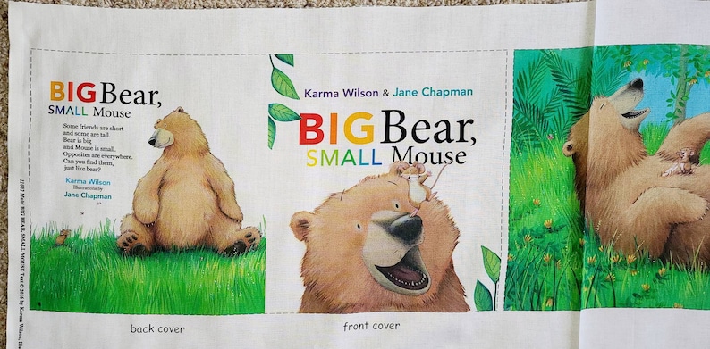 Elizabeth Studios Big Bear Small Mouse Book 11002 Multi Fabric - Etsy