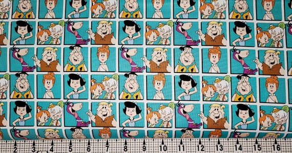 Camelot Fabrics Flintstone Family Blocks 24060211 Fabric by - Etsy