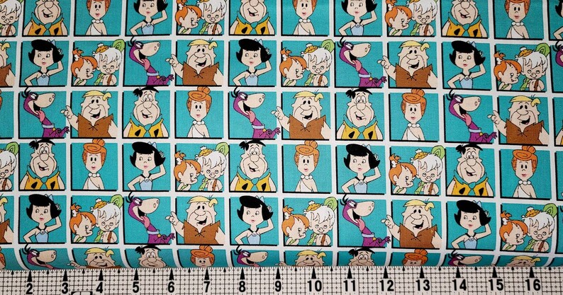 Camelot Fabrics Flintstone Family Blocks 24060211 Fabric by - Etsy