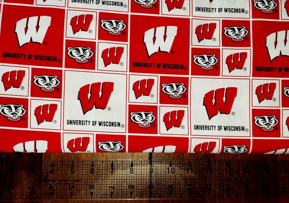 Wisconsin Badgers Fabric by the Yard/piece | Etsy