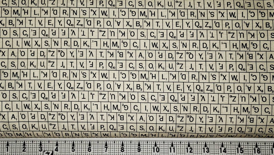 Camelot Fabrics Scrabble Tiles 95070324-01 Fabric by the - Etsy