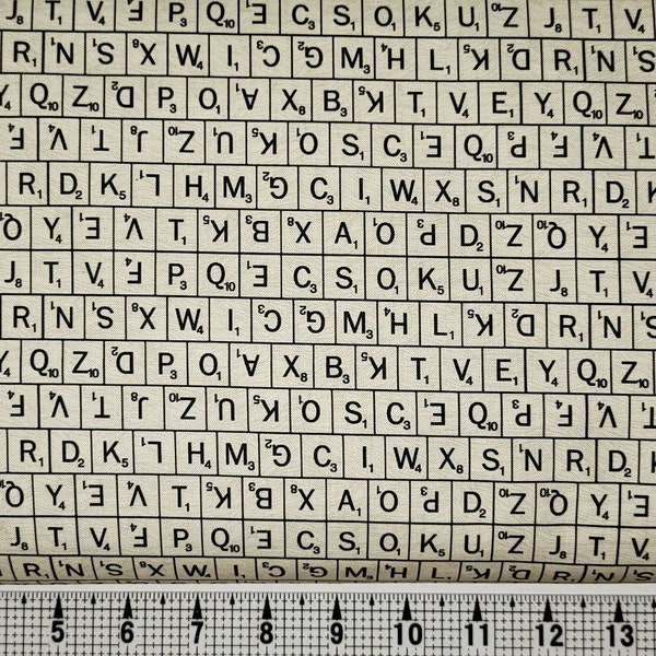 Scrabble Letters on Fabric - Etsy