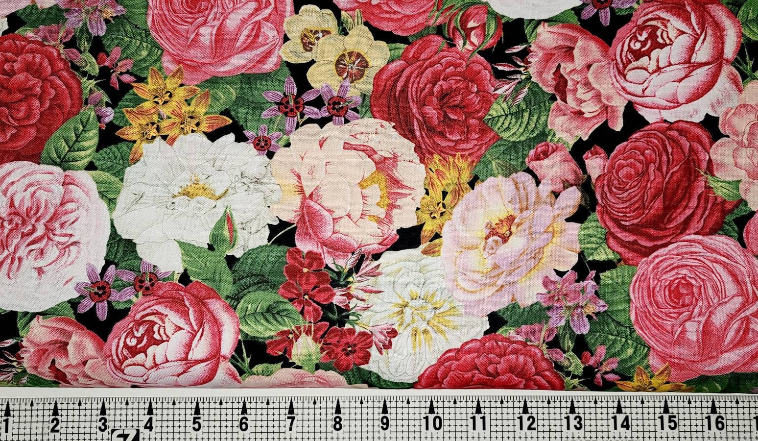 Elizabeth Studios Spring in Paris Roses 4901 Fabric by the Yard//piece ...