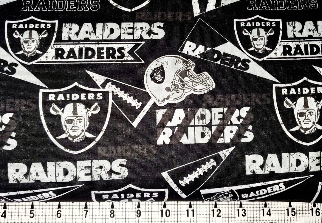 Fabric Traditions Las Vegas Raiders Fabric by the Yard//piece - Etsy