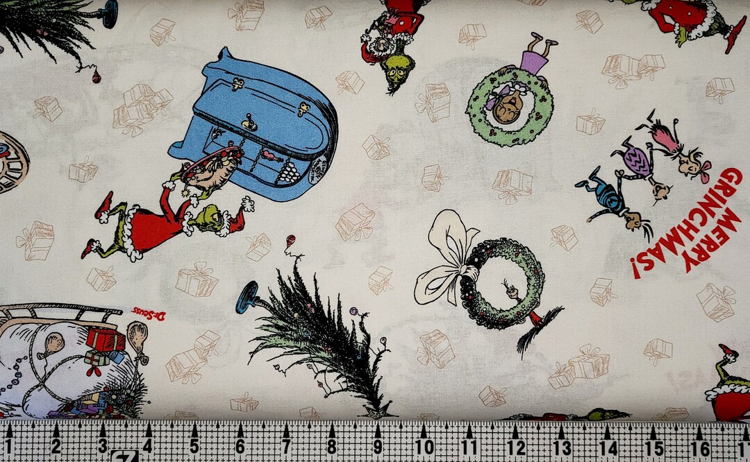 Robert Kaufman How the Grinch Stole Christmas ADE-21775 Fabric by the ...