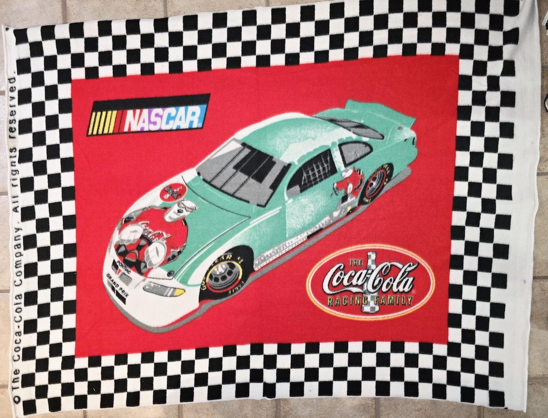 Cocacola Nascar FLEECE Fabric by the Yard//piece-bin #14 - Etsy
