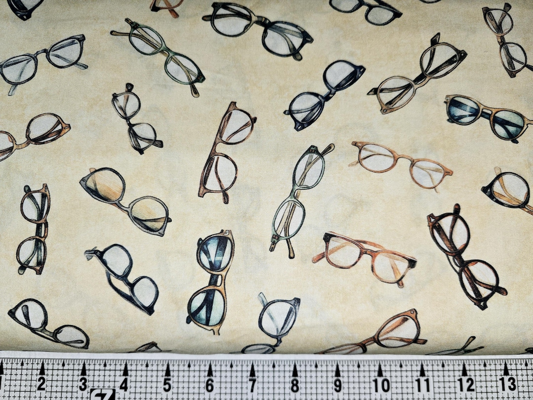 Quilting Treasures Bookworm Eyeglass Toss 2600-30450-E Fabric by the ...