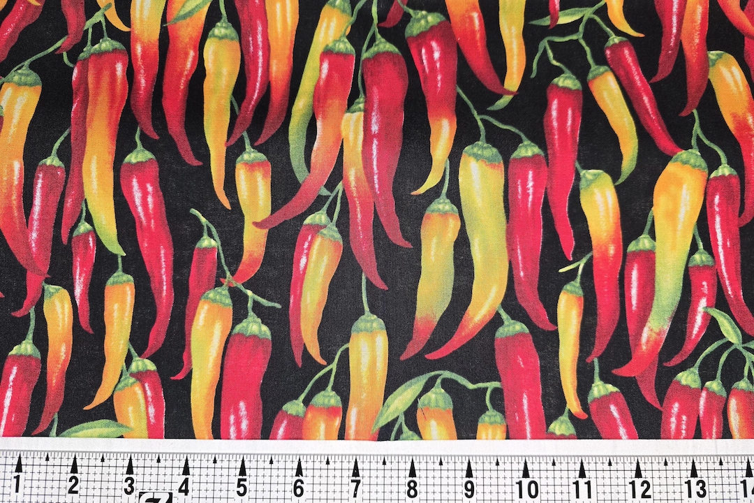 Fabric Traditions Peppers Fabric by the Yard//piece - Etsy
