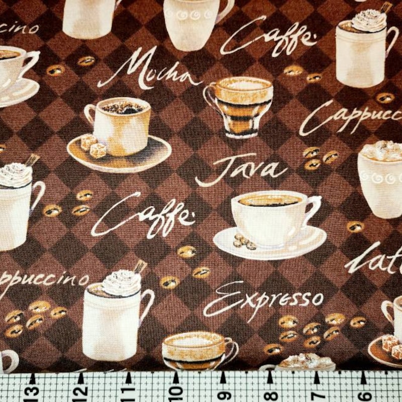 Coffee Fabric - Etsy