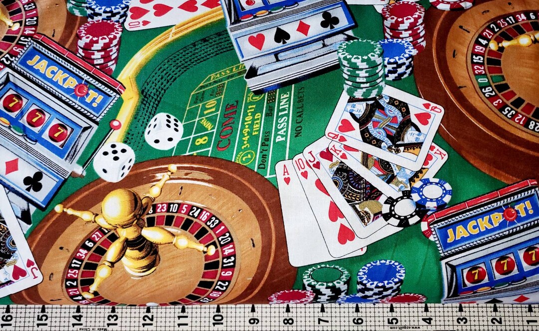 Timeless Treasures Gambling C1450 Fabric by the Yard//piece - Etsy