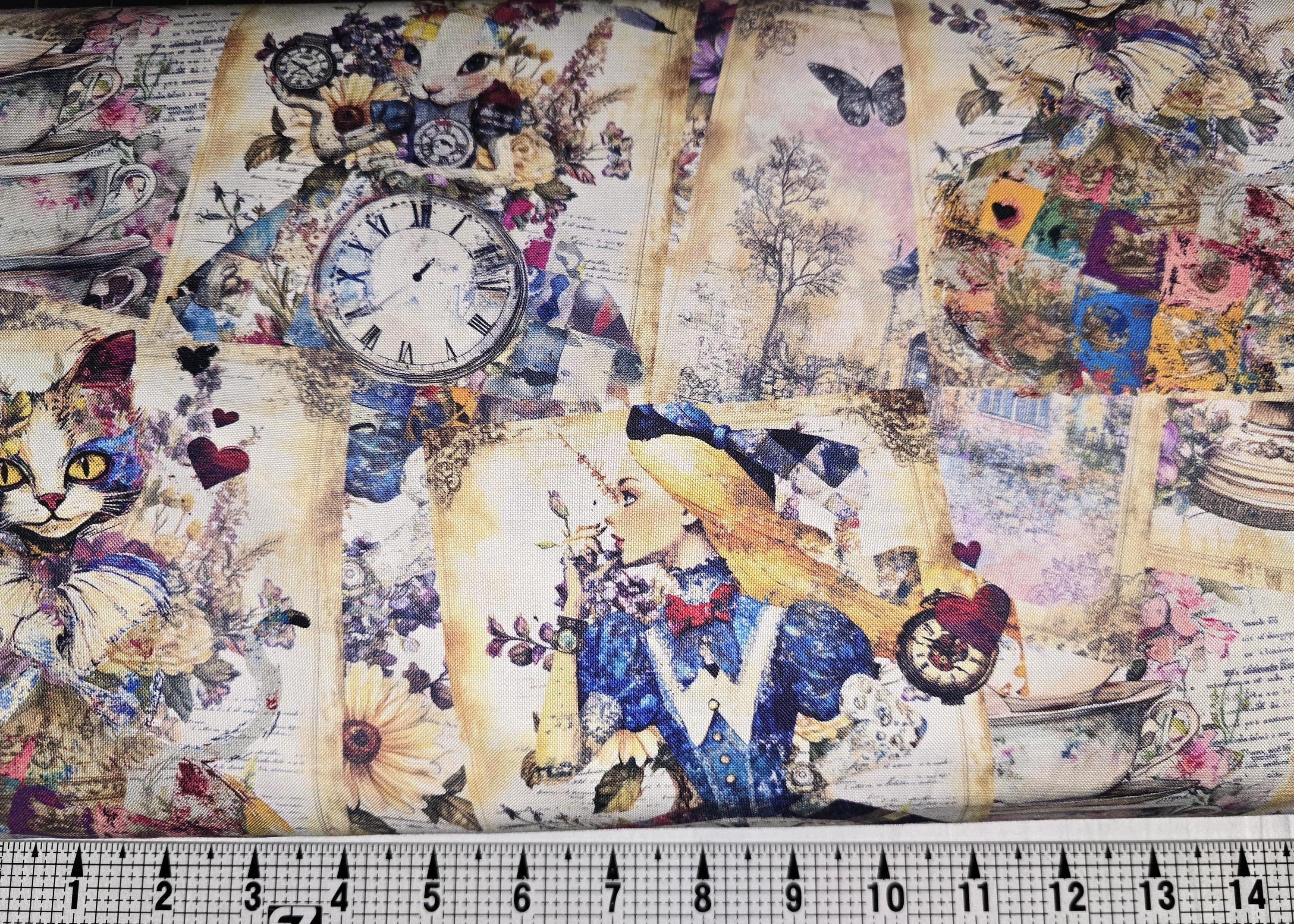 Timeless Treasures Alice's Dream Collage CD4021 Fabric by the Yard ...