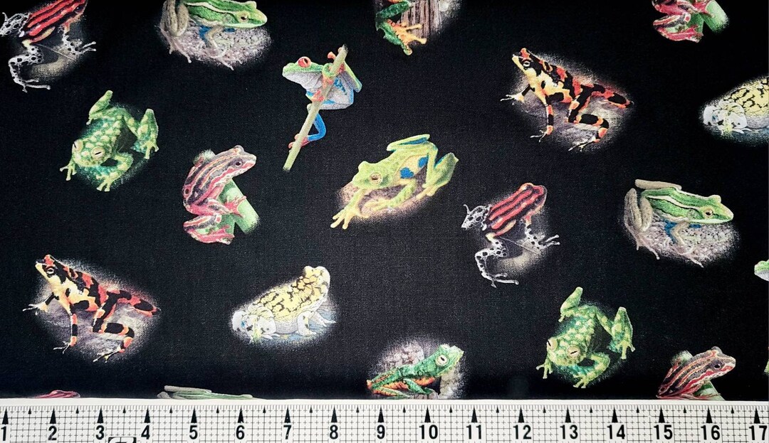 Elizabeth Studios Amazing Frogs 16001 Fabric by the Yard//piece - Etsy
