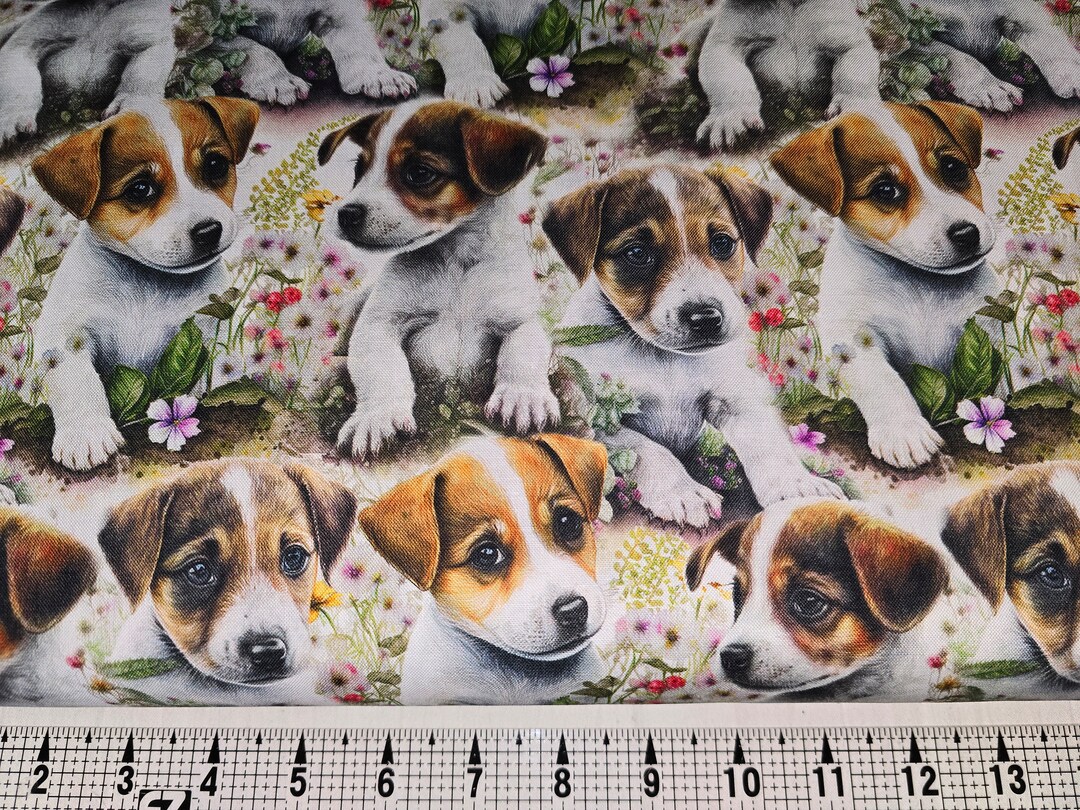 David Textiles Baby Terriers DX-4218-3C Fabric by the Yard//piece - Etsy