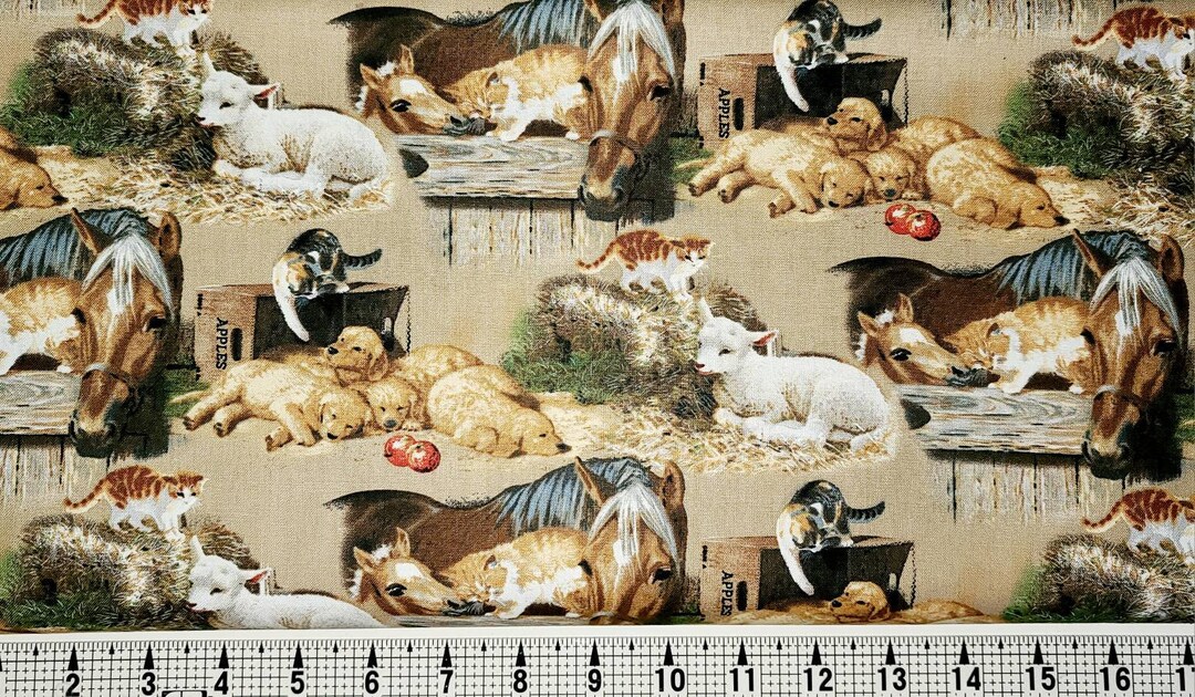 David Textiles Barnyard Nursery WW-2038-36 Fabric by the Yard//piece - Etsy