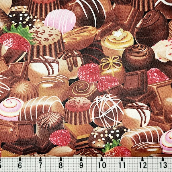 Chocolate Candy Fabric - Etsy