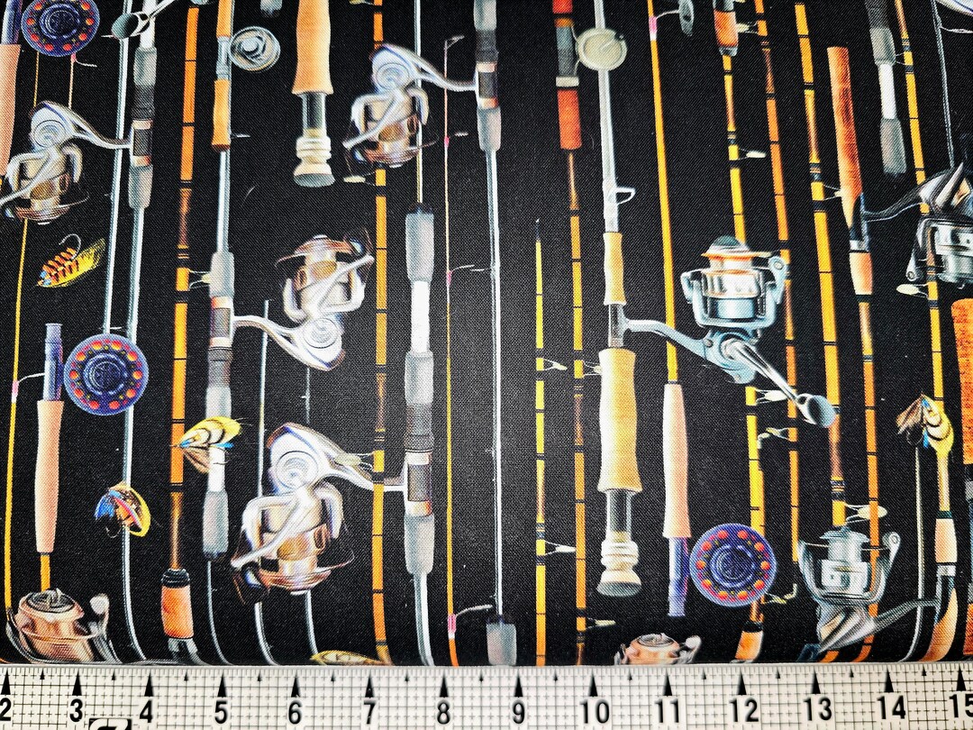 Michael Miller Keeping It Reel Fishing DCX11943 Fabric by the Yard ...