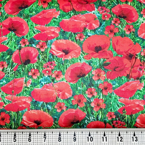 Poppy Fabric - Etsy