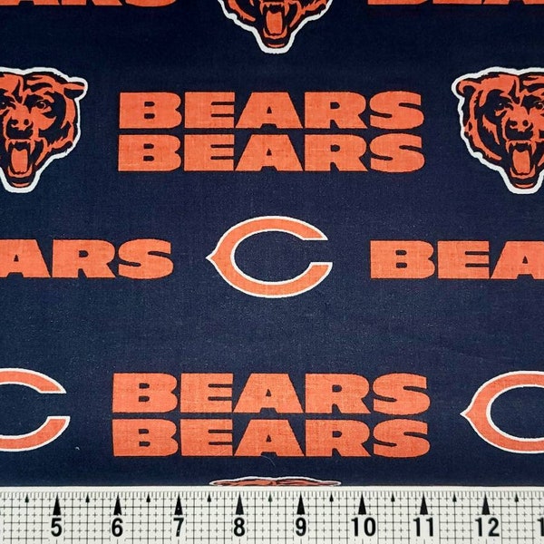 Chicago Bears Fabric - Etsy