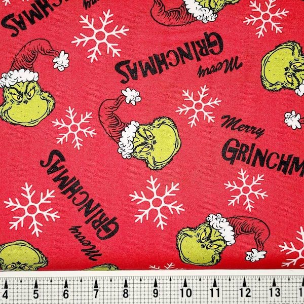 Grinch Fabric by the Yard - Etsy