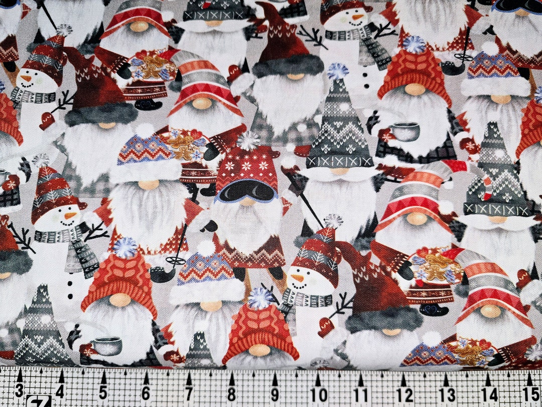 Timeless Treasures Nordic Gnomes and Snowman CD2885 Fabric by the Yard ...