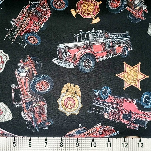 Firefighter Fleece Fabric - Etsy