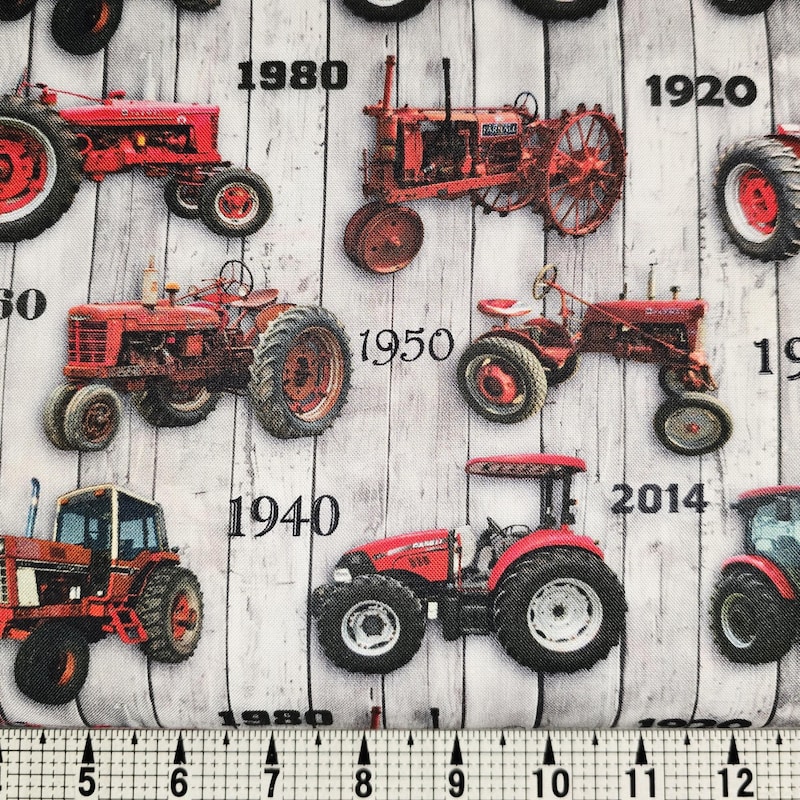 Farmall Tractors Fabric - Etsy