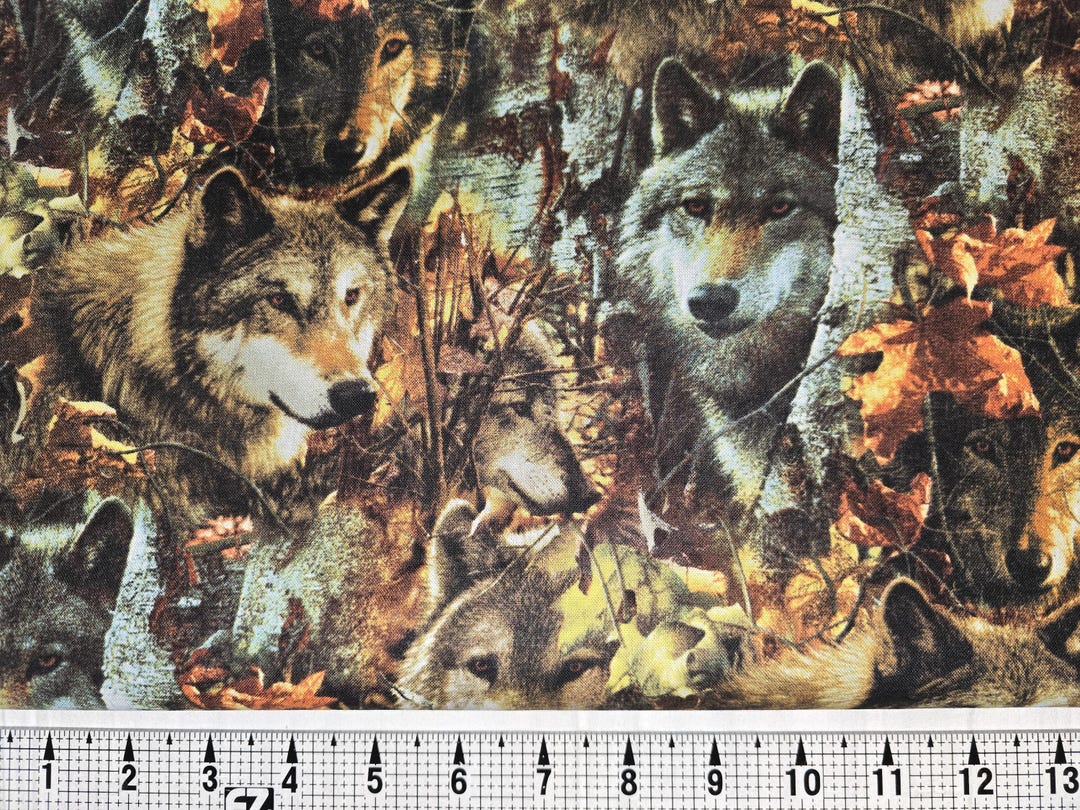 David Textiles Wolves Fabric by the Yard//piece - Etsy
