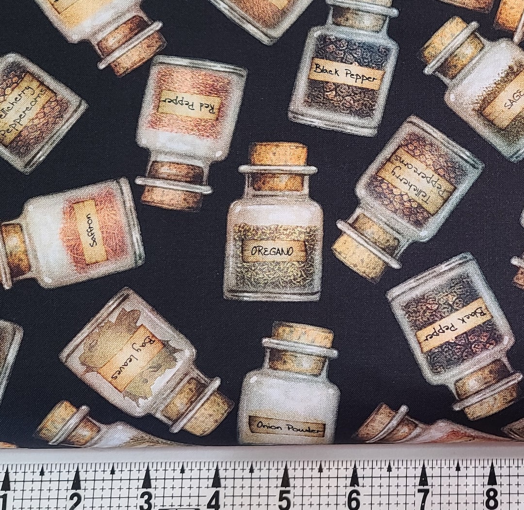 Quilting Treasures Sizzle & Spice Knives on Black 2600-30000-J Fabric ...
