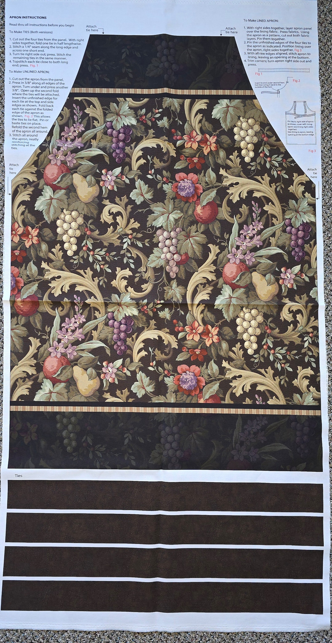 Marcus Fabrics Bountiful Harvest C650947P Apron Panel Fabric 100% ...