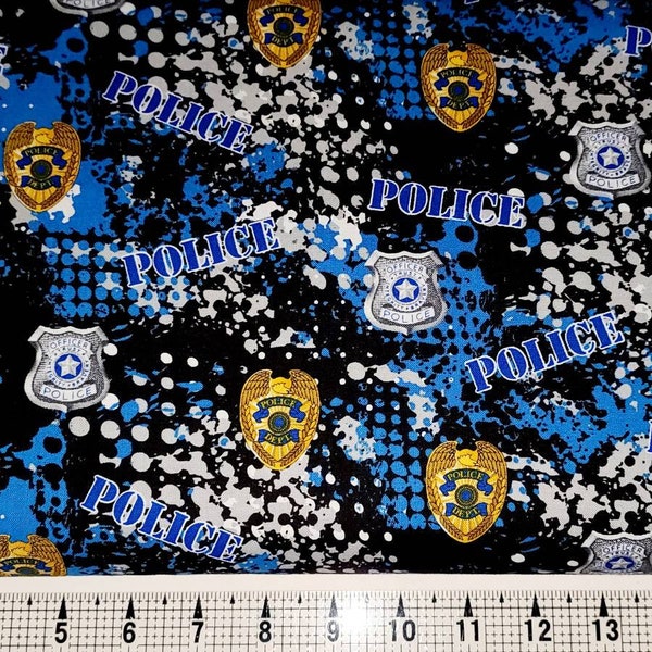 Fabric by the Yard Police Fabric - Etsy