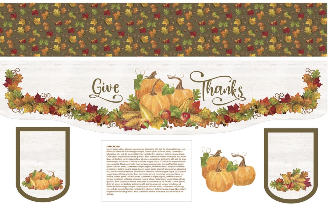 Riley Blake Mantel Runner of the Month-november HD15520 Fabric by the ...