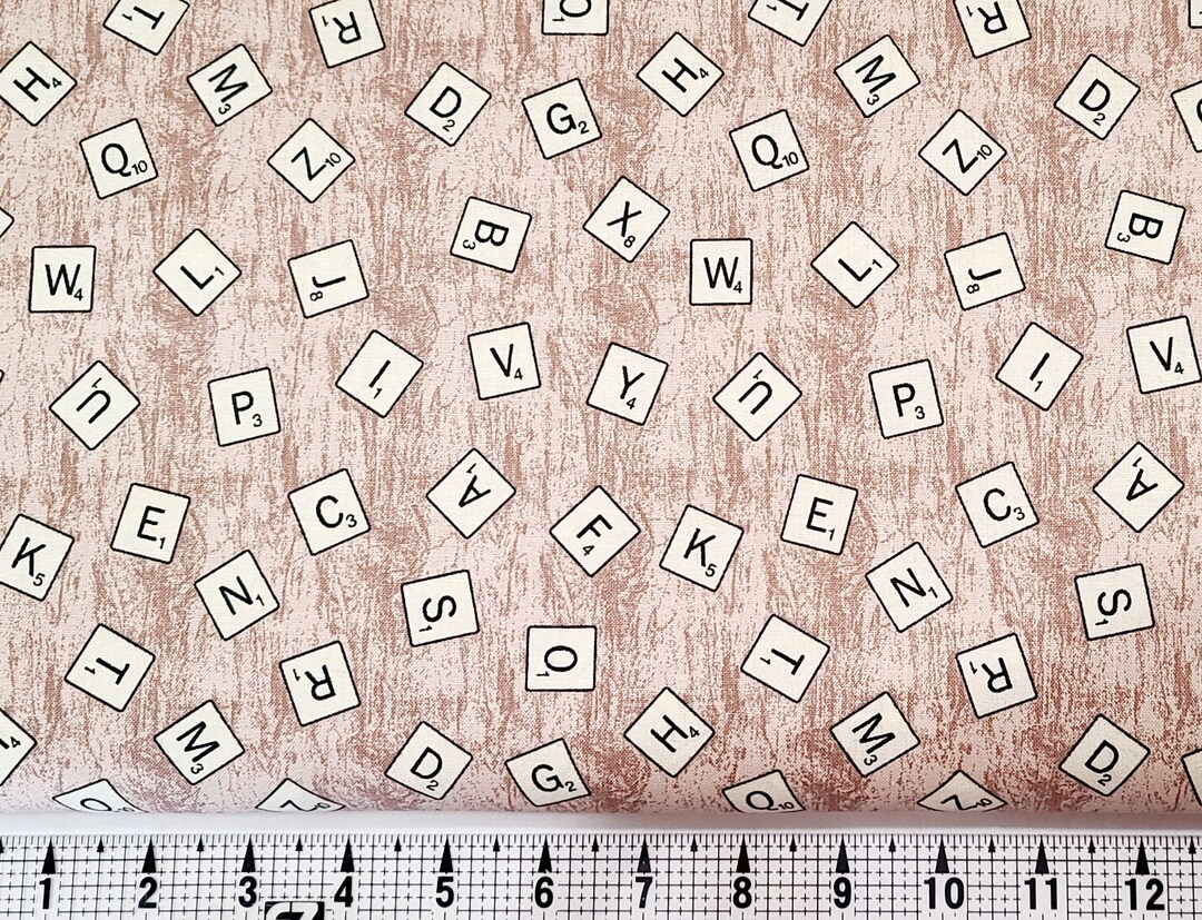 Camelot Fabrics Scrabble Classic Pieces 95070342 Fabric by the Yard ...
