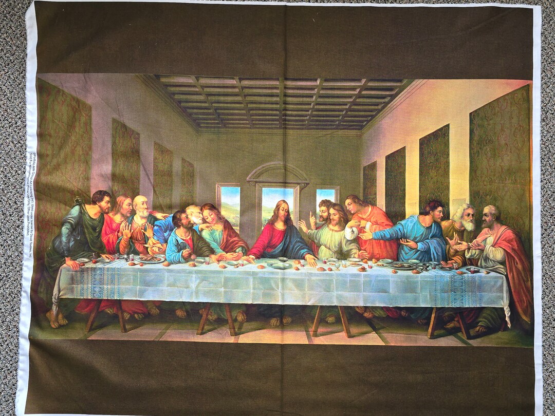 David Textiles the Last Supper 35 X 44 AL-3784-9C Fabric by the Panel ...