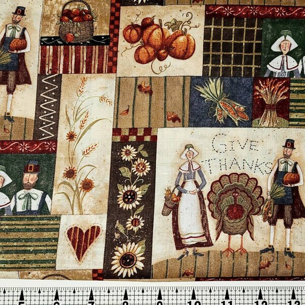 Thanksgiving Fabric by the Yard - Etsy