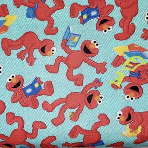 Quilting Treasures Sesame Street Elmo on Aqua 1649-28545-Q Fabric by ...