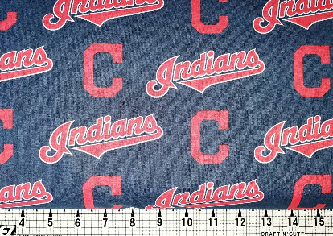 Fabric Traditions Cleveland Indians Fabric by the Yard//piece - Etsy