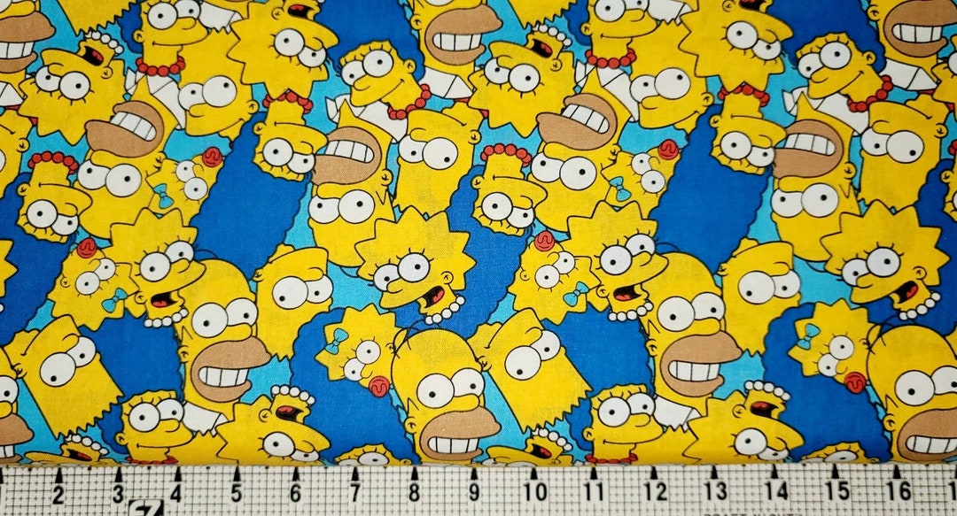 Springs Creative Simpsons Head Toss CP74550 Fabric by the Yard//piece ...