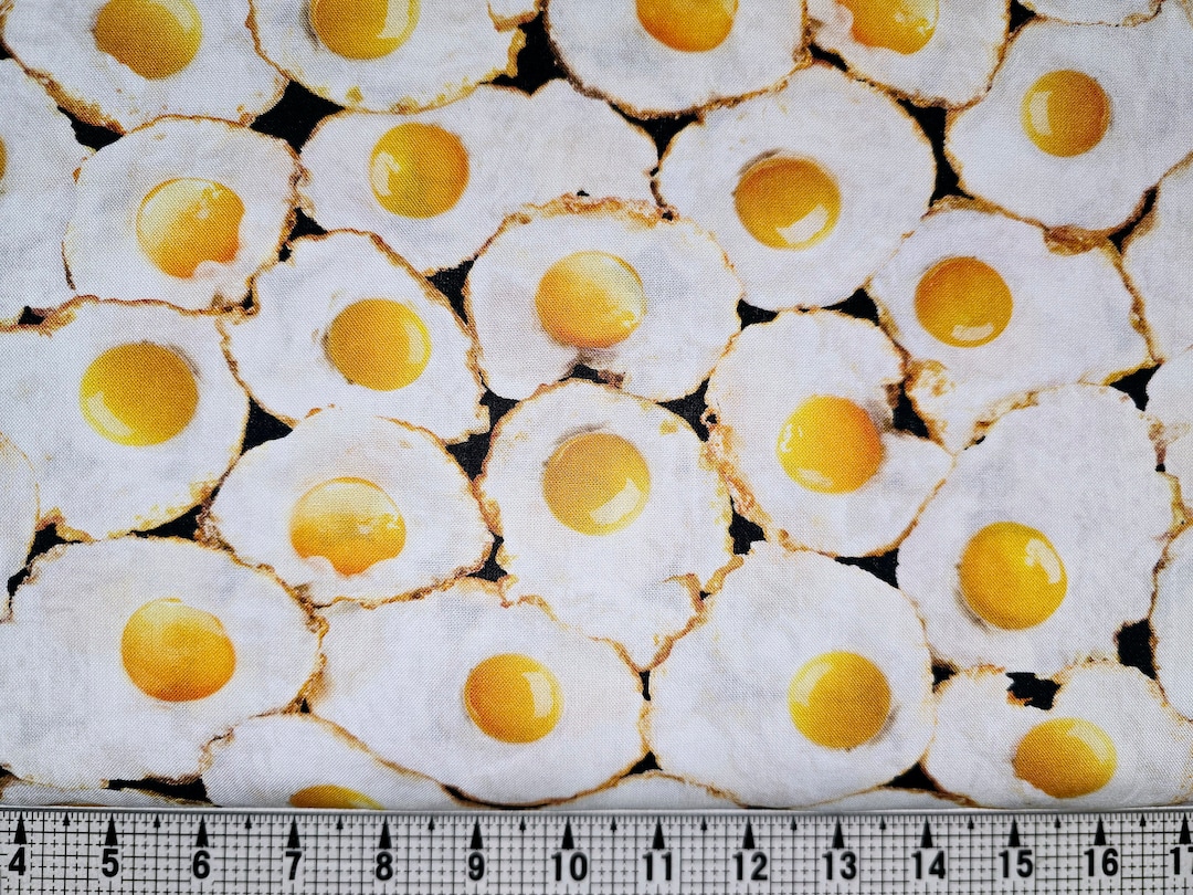 Timeless Treasures Fried Eggs CD3350 Fabric by the Yard//piece - Etsy