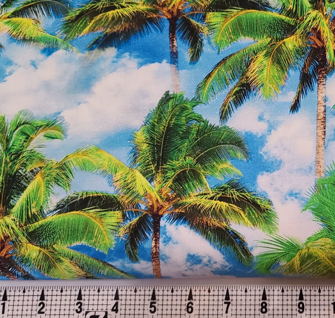 Benartex Fabrics Palm Tree Paradise 12899-55 Fabric by the Yard//piece ...