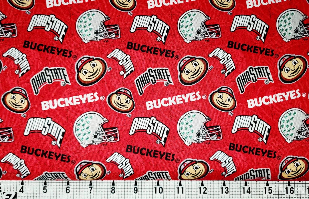 Sykel Enterprises NCAA Ohio State Buckeyes Fabric by the Yard//piece - Etsy