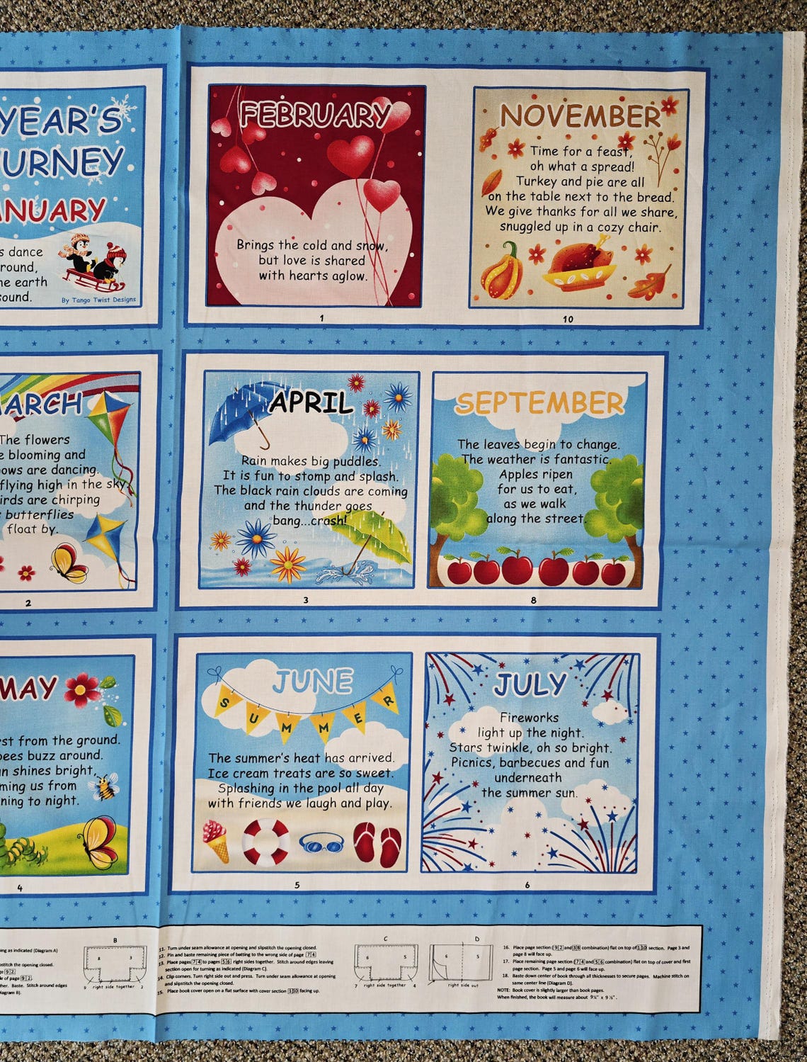 Blank Quilting A Years Journey Book 4225P Fabric by the Panel - Etsy