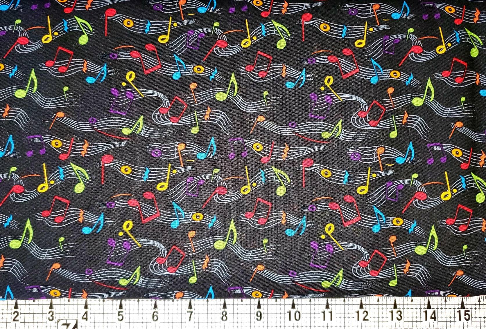 Hi Fashion Fabrics Colored Music Notes GM-C2101 Fabric by the Yard ...
