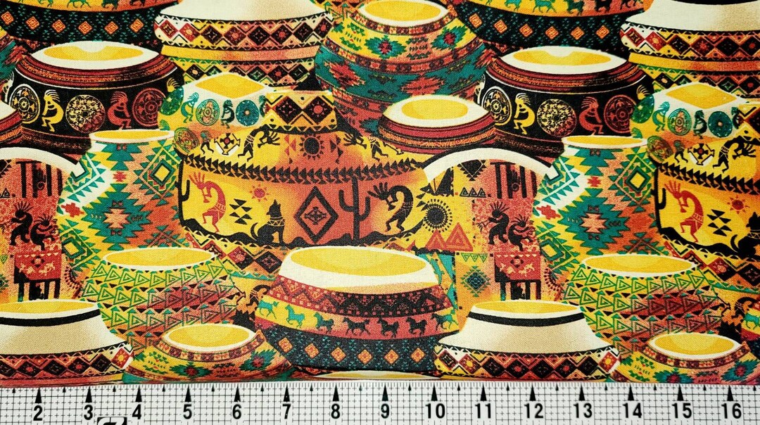 David Textiles Southwest Pottery DT-6741-7C Fabric by the Yard//piece ...