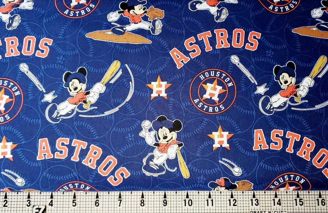 MLB Disney Mickey Houston Astros Fabric by the Yard/piece - Etsy