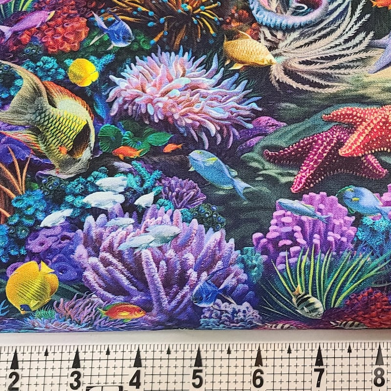 Coral Reef Fabric - Etsy