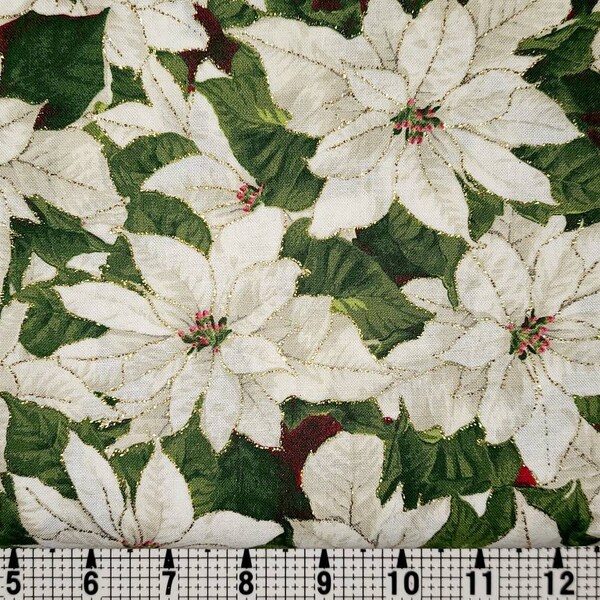 Poinsettia Fabric - Etsy