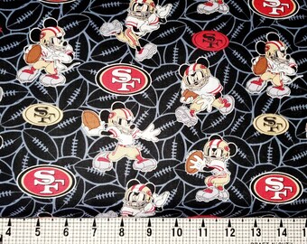 49er Mickey Mouse Fabric - Etsy