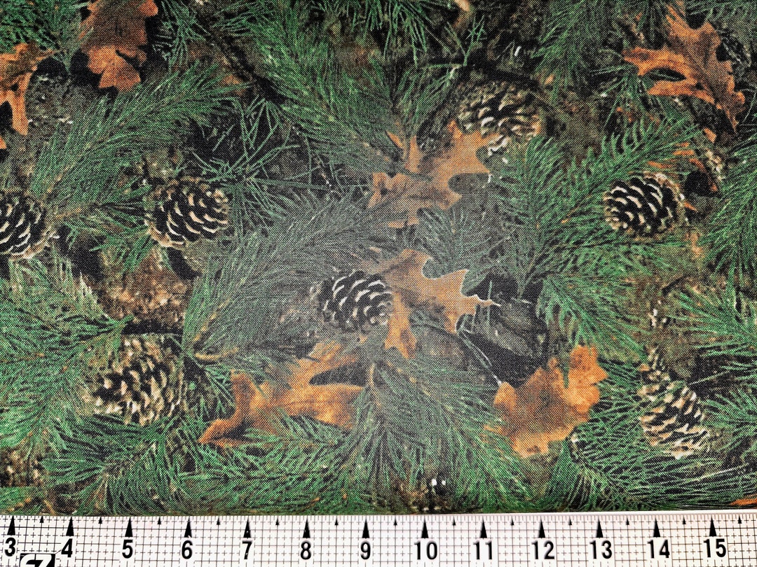 Windham Fabrics Forest Camo Pine Cones 43305A-X Fabric by the Yard ...
