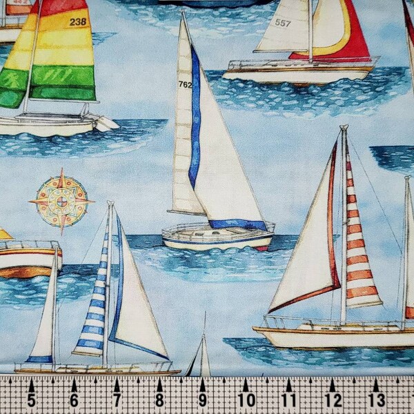 Sailboat Fabric - Etsy